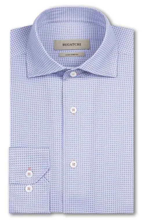 Bugatchi Devon Ooohcotton® Optical Grid Print Button-up Shirt - Sand/blue