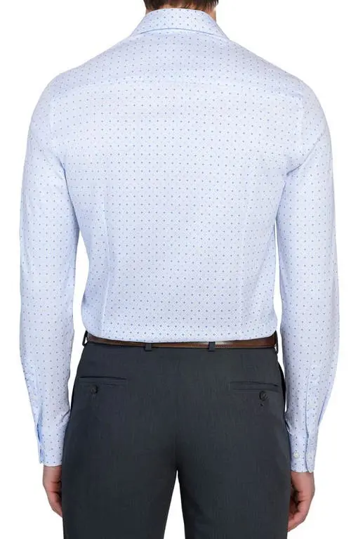W.R.K Slim Fit Metro Diamond Reworked Dress Shirt - White/blue