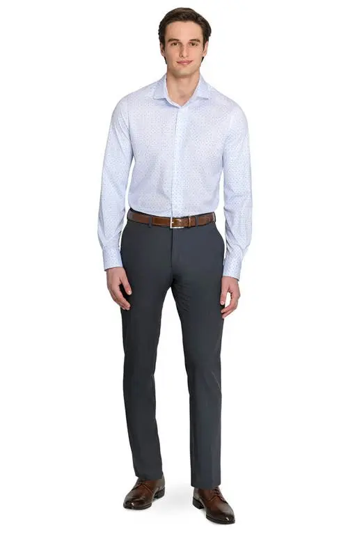 W.R.K Slim Fit Metro Diamond Reworked Dress Shirt - White/blue