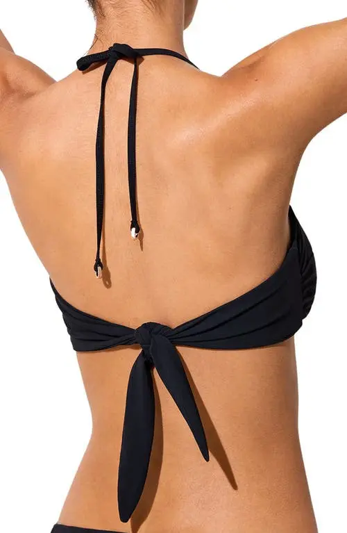 REISS Carina Bandeau Bikini Top - Black