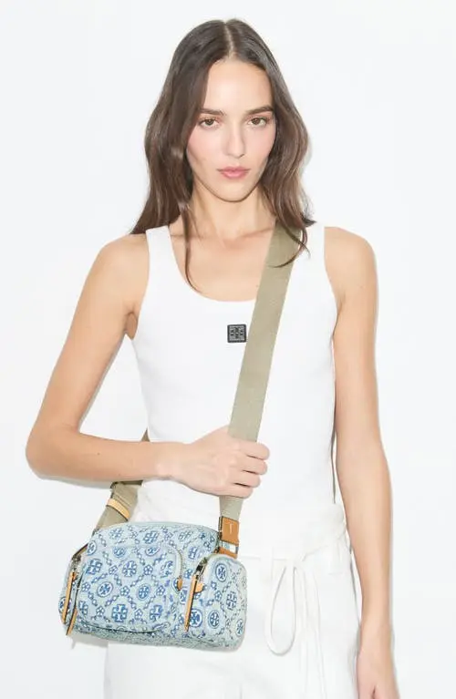 Tory Burch T Monogram Denim Pocket Crossbody Bag