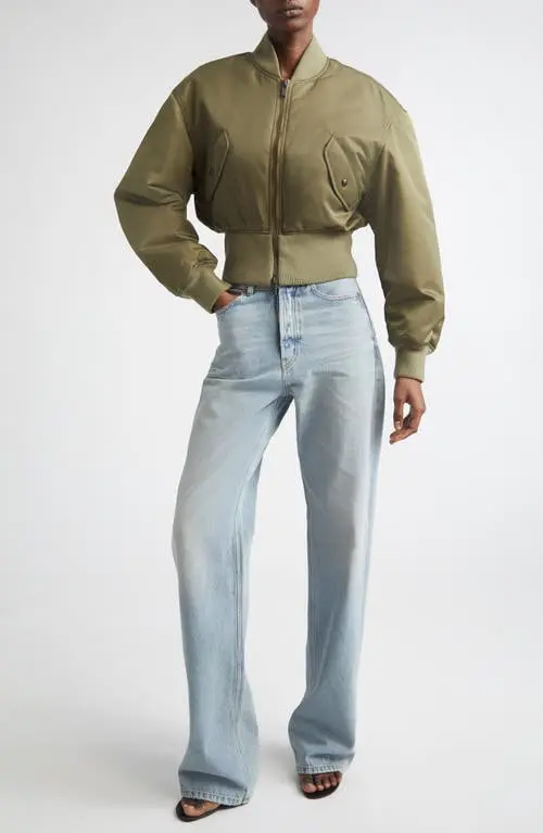 Saint Laurent Cropped Bomber Jacket