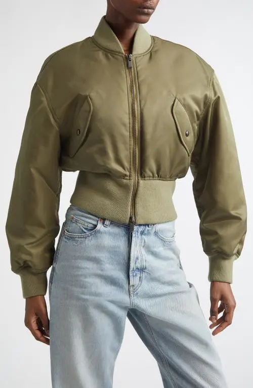Saint Laurent Cropped Bomber Jacket