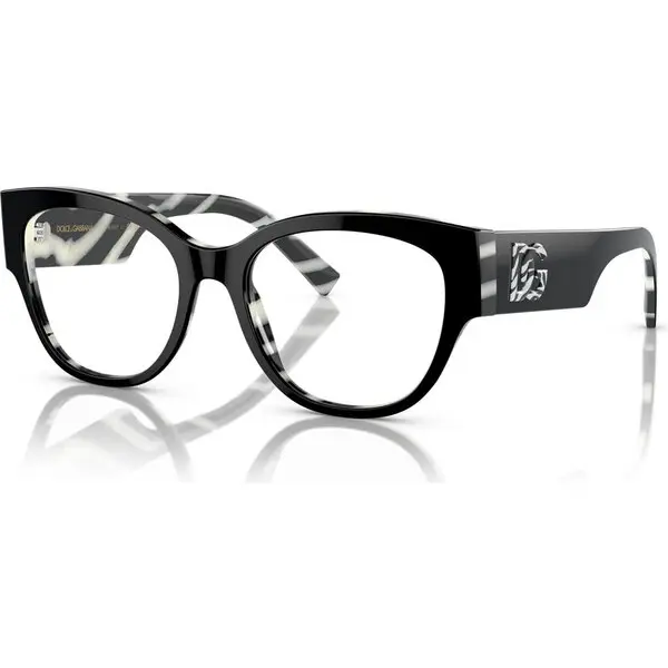 Dolce & Gabbana 51mm Butterfly Optical Glasses - Black