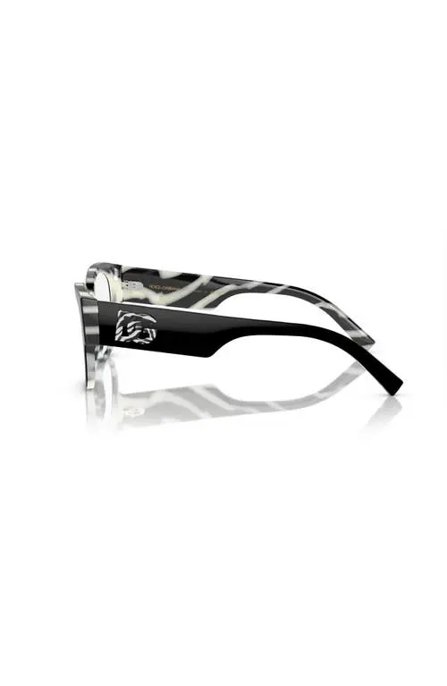 Dolce & Gabbana 51mm Butterfly Eyeglasses - Black
