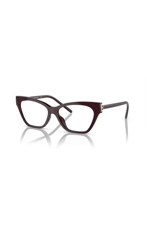 Tory Burch 54mm Cat Eye Optical Glasses - Red