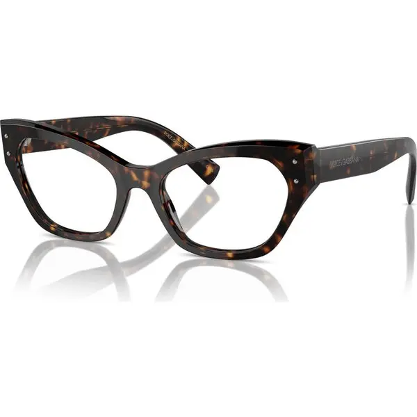 Dolce & Gabbana 54mm Cat Eye Optical Glasses - Tortoise