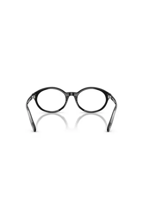 DIESEL® 50mm Oval Eyeglasses - Black