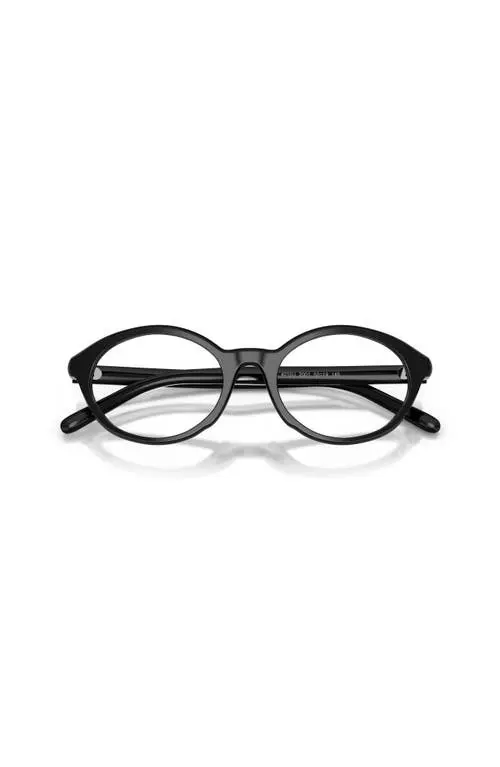 DIESEL® 50mm Oval Eyeglasses - Black