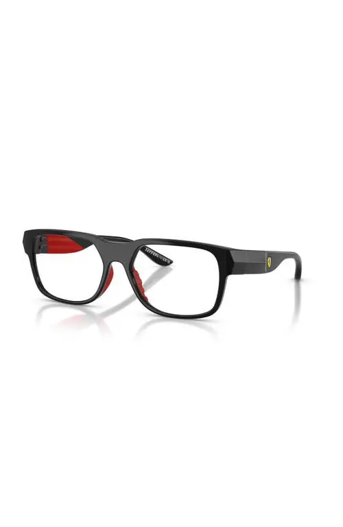SCUDERIA FERRARI 57mm Irregular Optical Glasses - Black/red