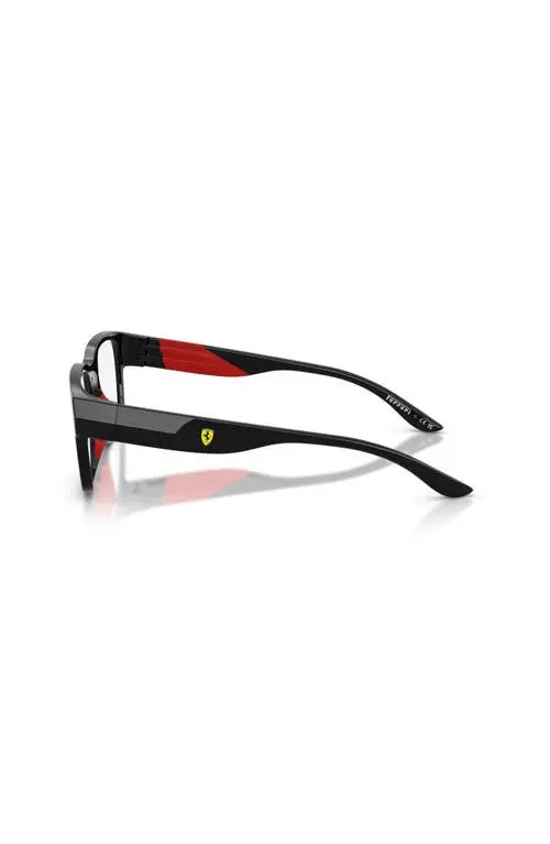SCUDERIA FERRARI 57mm Irregular Optical Glasses - Black/red