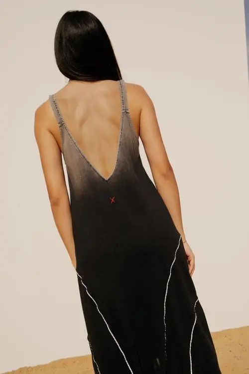 PCFG Acid Wash Maxi Dress
