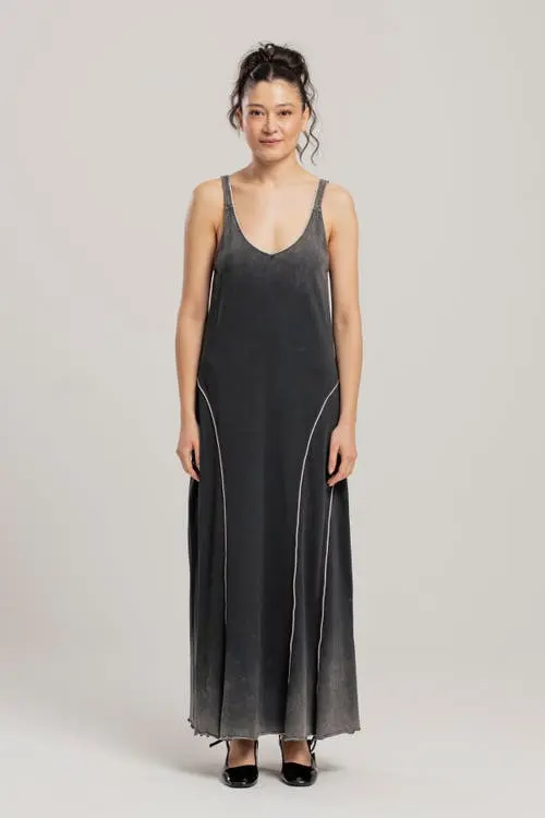 PCFG Acid Wash Maxi Dress