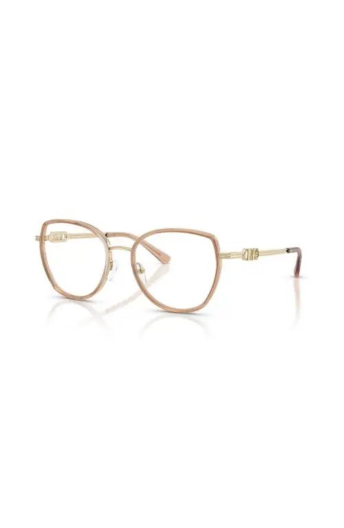 Michael Kors 53mm Round Optical Glasses - Beige