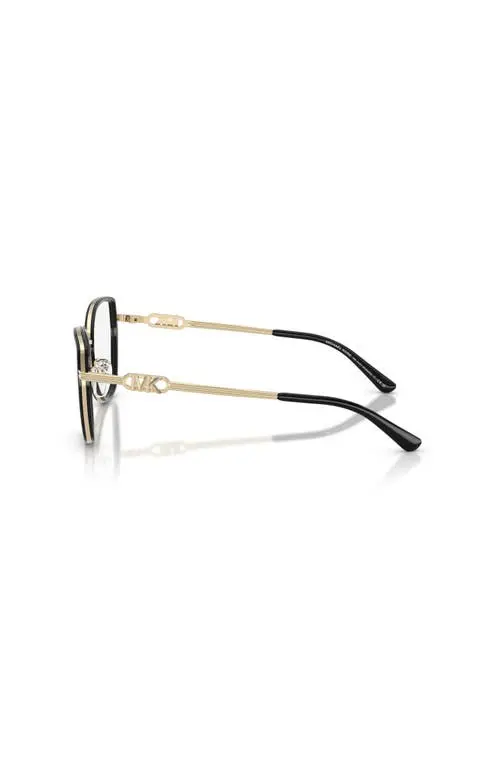 Michael Kors 53mm Round Eyeglasses - Black