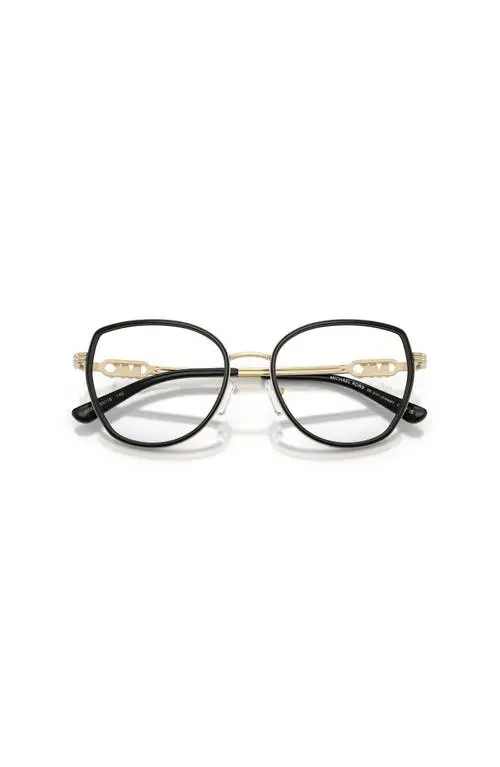 Michael Kors 53mm Round Eyeglasses - Black