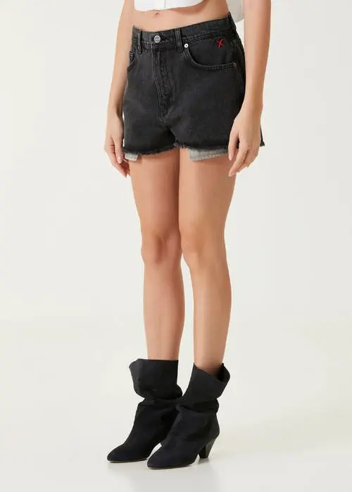 PCFG Free Heaven" Mini Denim Shorts