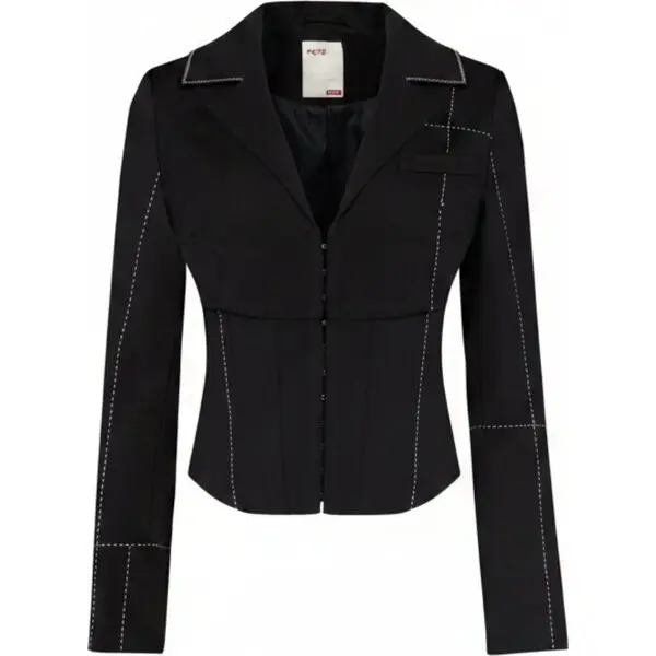 PCFG Corset Stitch Detail Blazer - Black