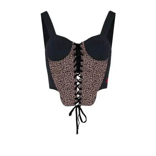 PCFG Free Heaven Leopard Corset Top