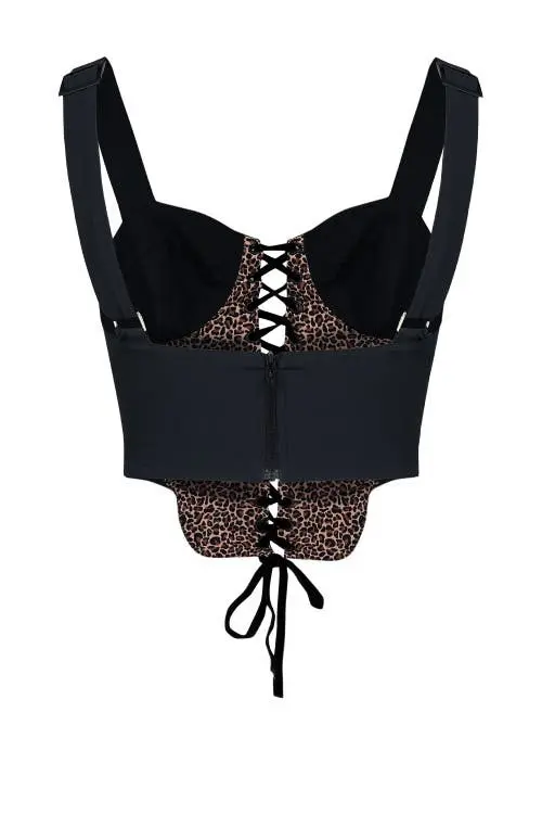 PCFG Free Heaven Leopard Corset Top