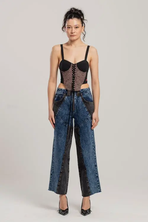 PCFG Free Heaven Leopard Corset Top