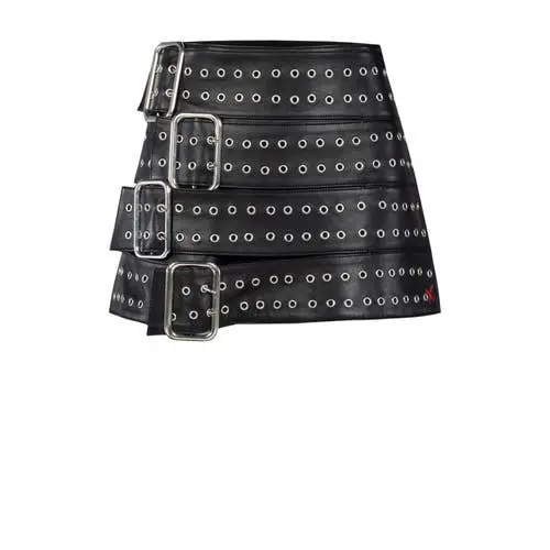 PCFG Birdeye Leather Mini Skirt
