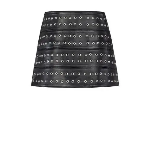 PCFG Birdeye Leather Mini Skirt