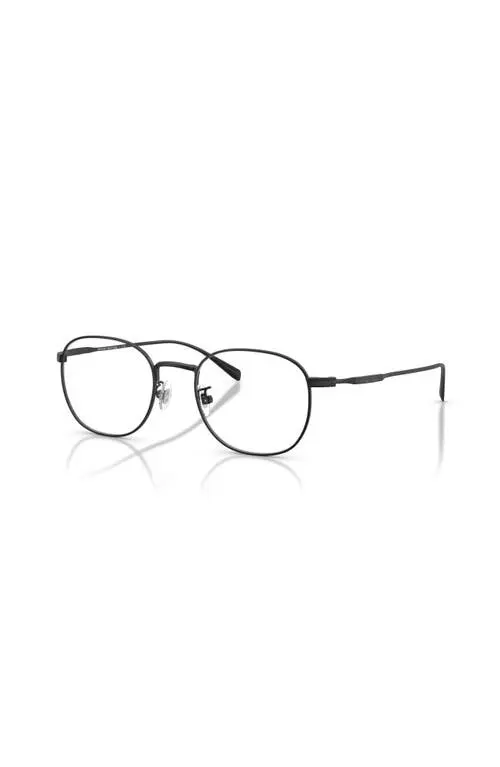 Brooks Brothers 50mm Round Optical Glasses - Black