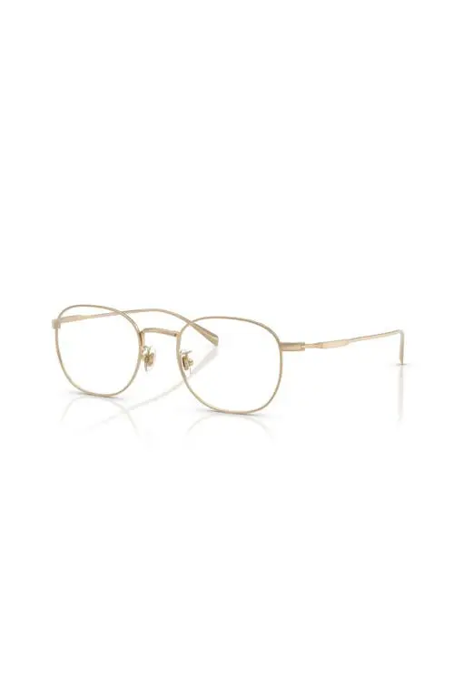 Brooks Brothers 50mm Round Optical Glasses - Gold