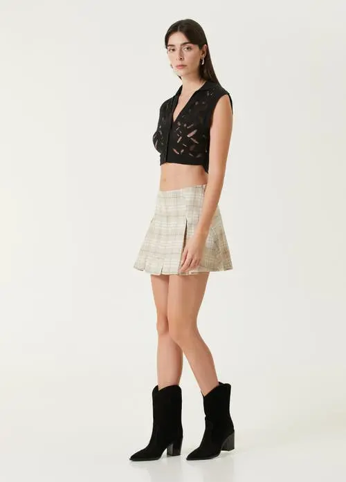 PCFG Cropped Ripped Knit Top