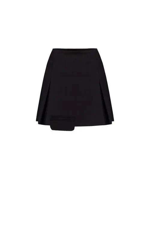 PCFG Pleated Mini Skirt - Black