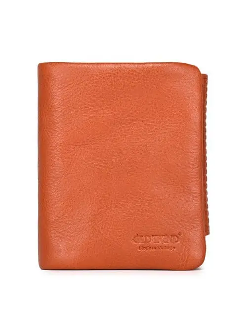 OLD TREND Clover Genuine Leather Slim Secure Trifold Rfid Wallet - Caramel