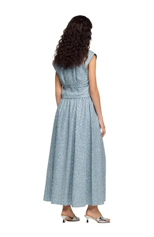Sandro Long Sequined Skirt