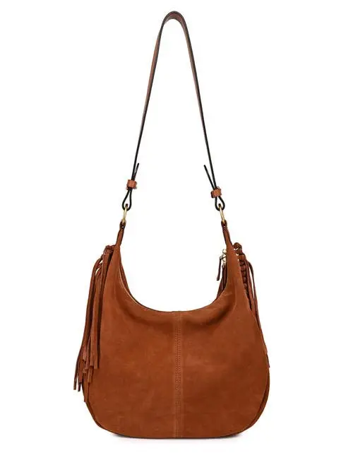OLD TREND Leather Suede Heritage Shoulder Bag - Brown