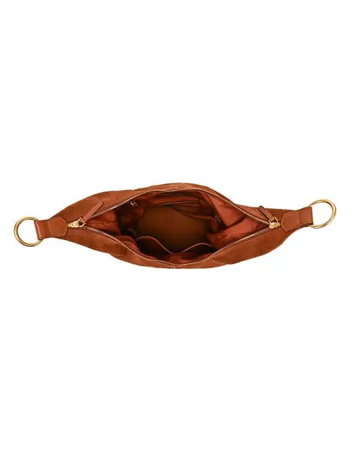 OLD TREND Leather Suede Heritage Shoulder Bag - Brown