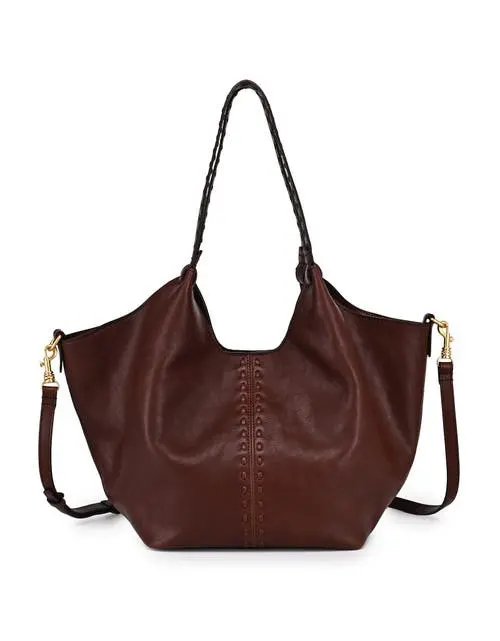 OLD TREND Magnolia Genuine Leather Handwoven Convertible Tote - Brown