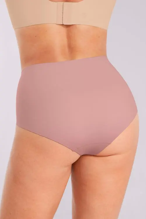 SHAPELLX Curve Code Contour Comfy Smoothing Brief - Dusty Rose