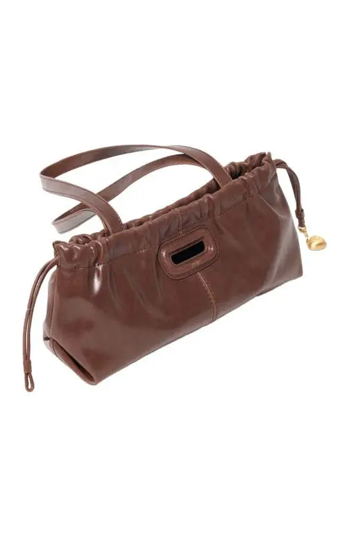 Maje Vintage Leather Milpli Gazette Tote - Brown