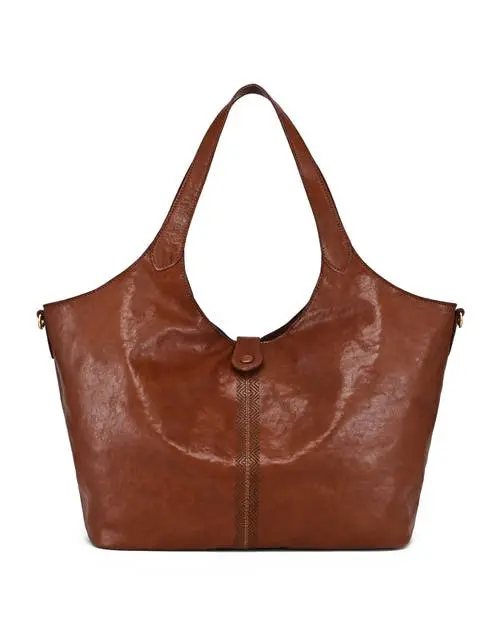 OLD TREND Marigold Genuine Leather Carryall Tote - Cognac