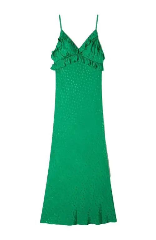 Sandro Jacquard Maxi Dress With Straps