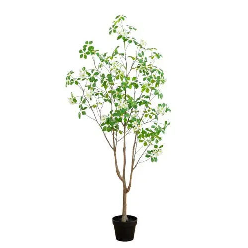 NEARLY NATURAL 5-ft Artificial Dogwood Tree - Green