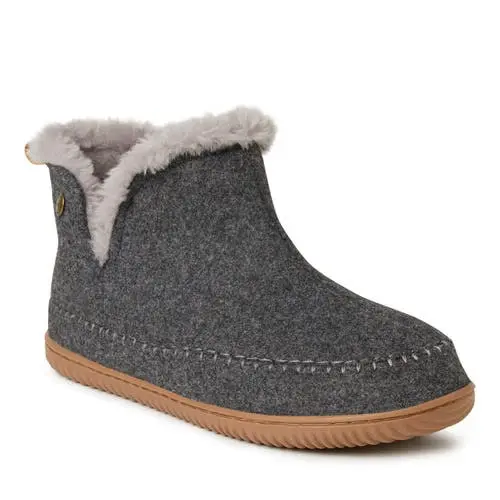 DEARFOAMS Brixen Bootie Slipper - Dark Heather Grey