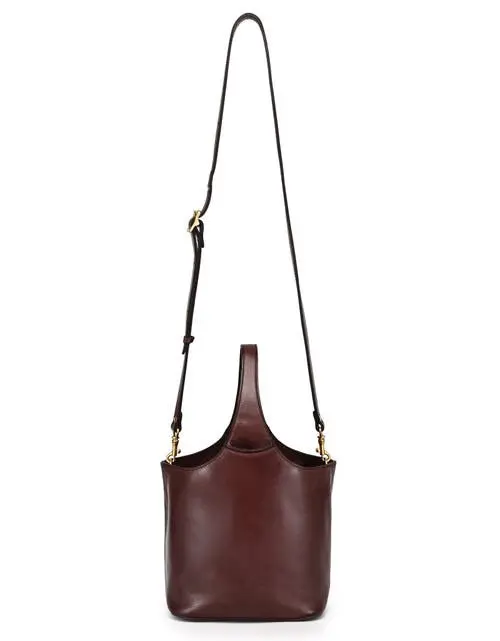 OLD TREND Napa Genuine Leather Handcrafted Basket Bag - Coffee