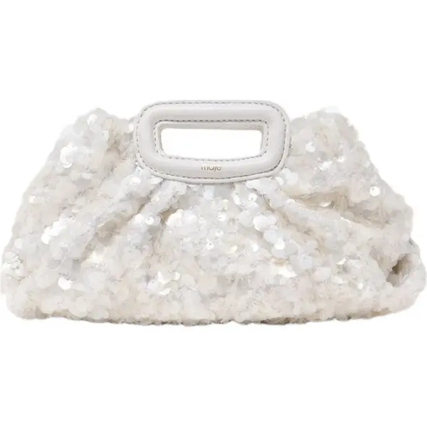 Maje Sequins Milpli Mini Clutch - White