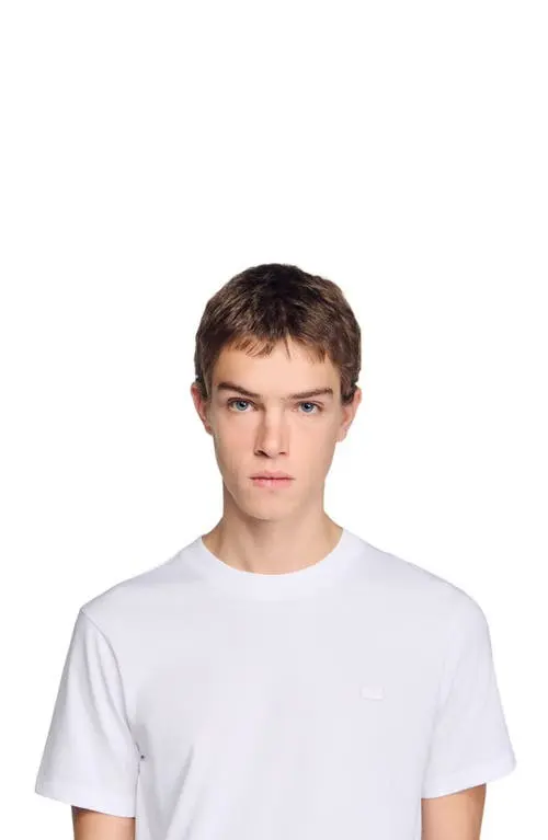 Sandro T-shirt With Double S Patch - White
