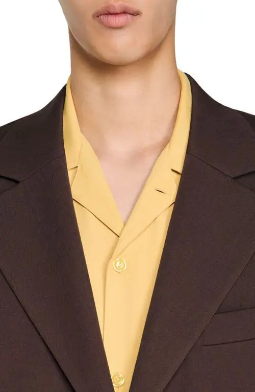 Sandro Oversized Wool Jacket - Chocolate