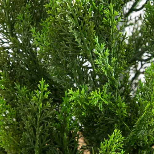NEARLY NATURAL 4-ft Uv Resistant Artificial Cedar Tree In White Tower Planter