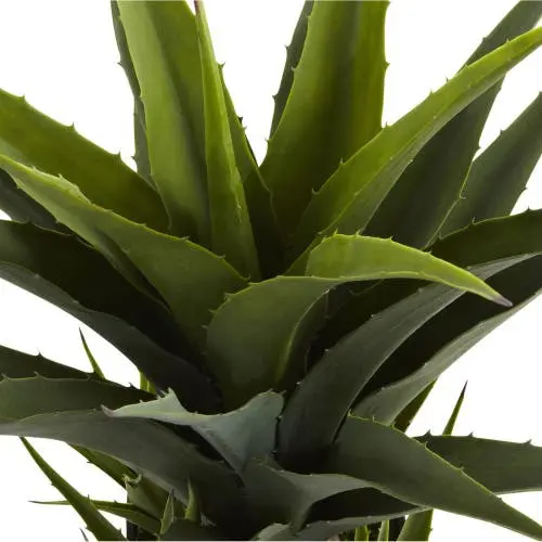 NEARLY NATURAL 30-in Agave W/black Planter