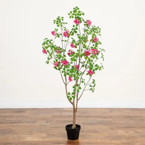 NEARLY NATURAL 5-ft Artificial Dogwood Tree With Real Touch Leaves