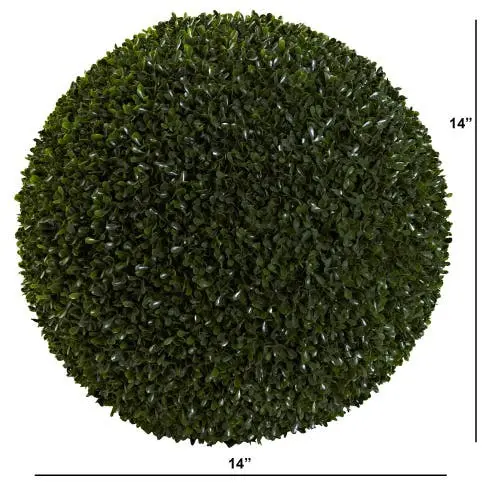 NEARLY NATURAL 14-in Boxwood Ball W/1202 Lvs
